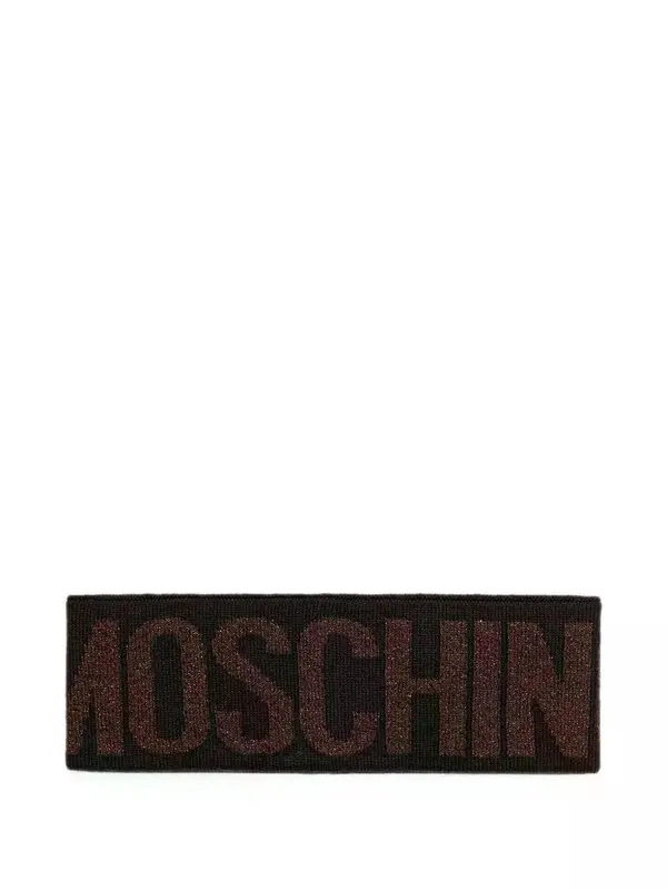 Moschino Intarsia Knitted Headband - Brown
