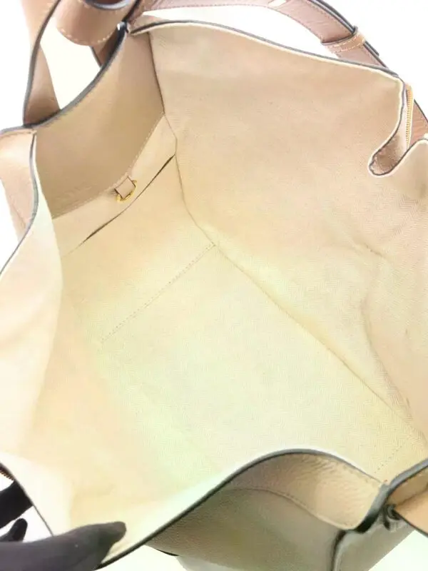 Loewe 2015-2026 Small Grained Calfskin Drawstring Hammock Bag Satchel
