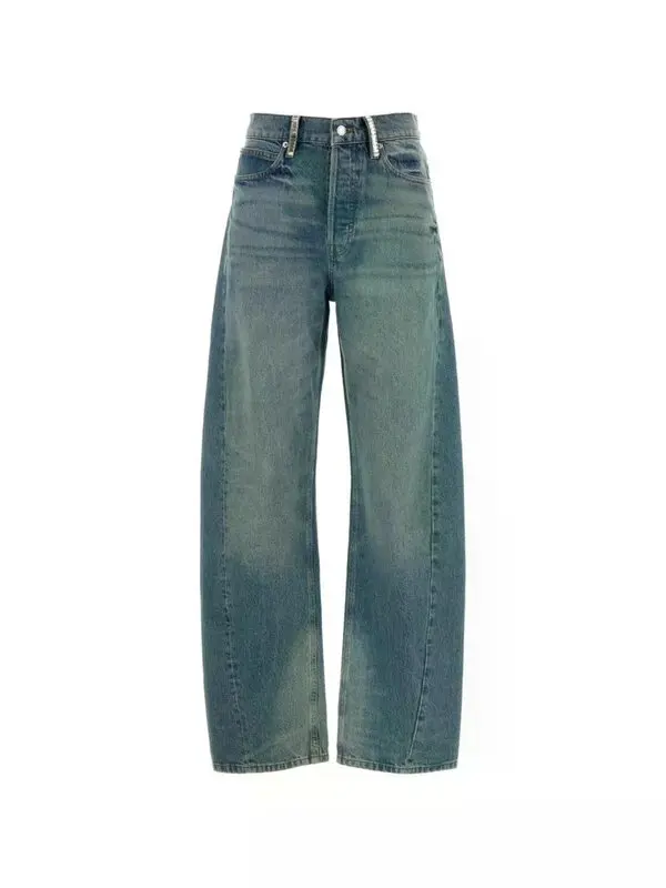 Alexander Wang Crystal-embellished Float Jeans - Blue