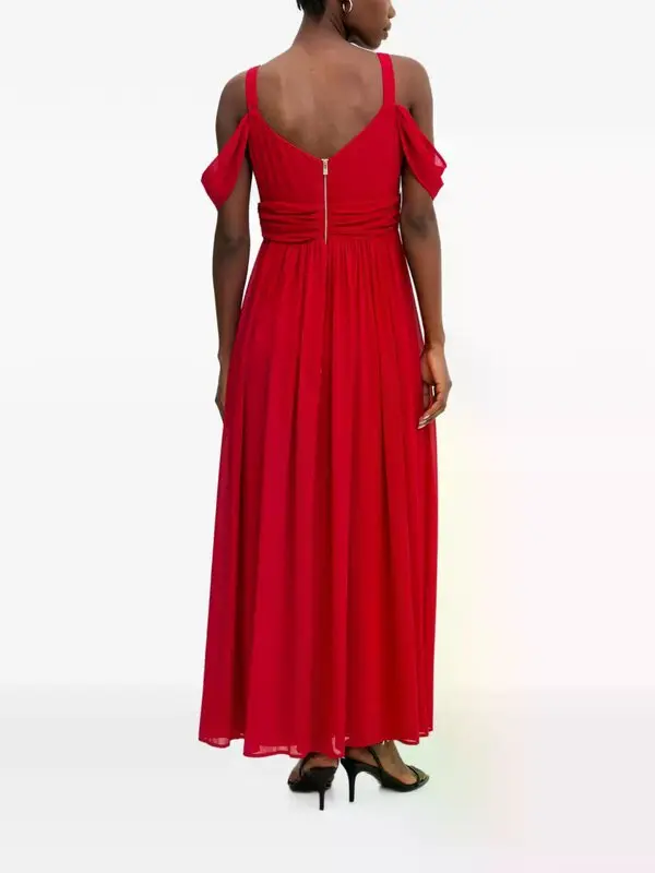 MORGAN Cold-shoulder Side-slit Maxi Dress