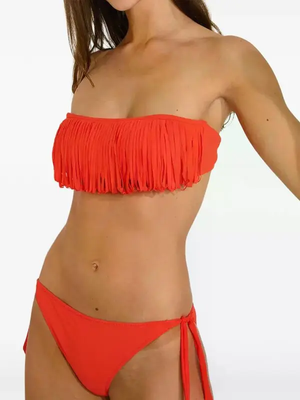 BANANA MOON Westo Fringes Bandeau Bikini Top - Orange