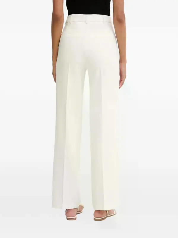 MORGAN High-waisted Pressed-crease Trousers - White