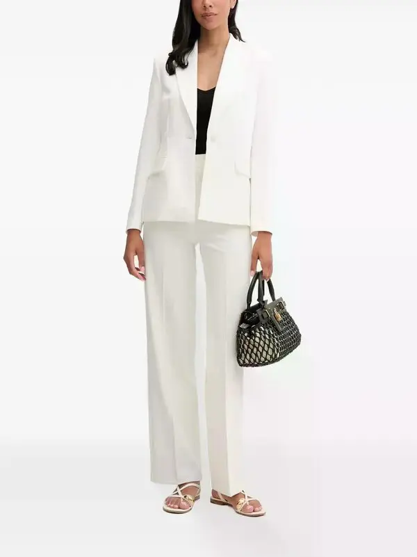 MORGAN High-waisted Pressed-crease Trousers - White