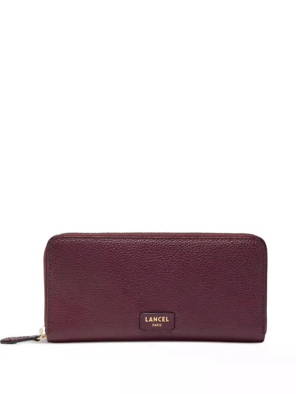 LANCEL Ninon Grained Leather Wallet - Red