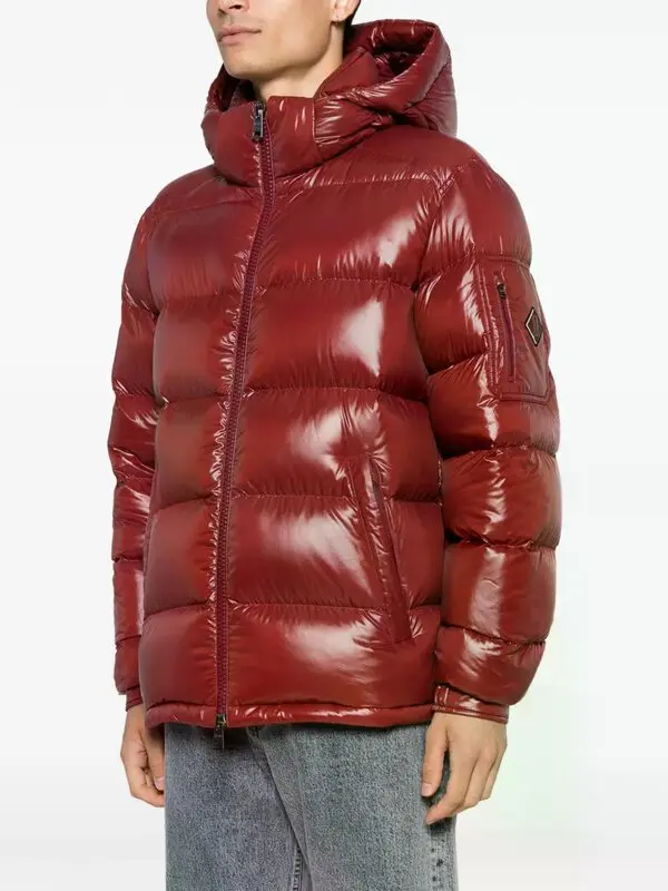Herno Hooded Quilted Jacket - Red