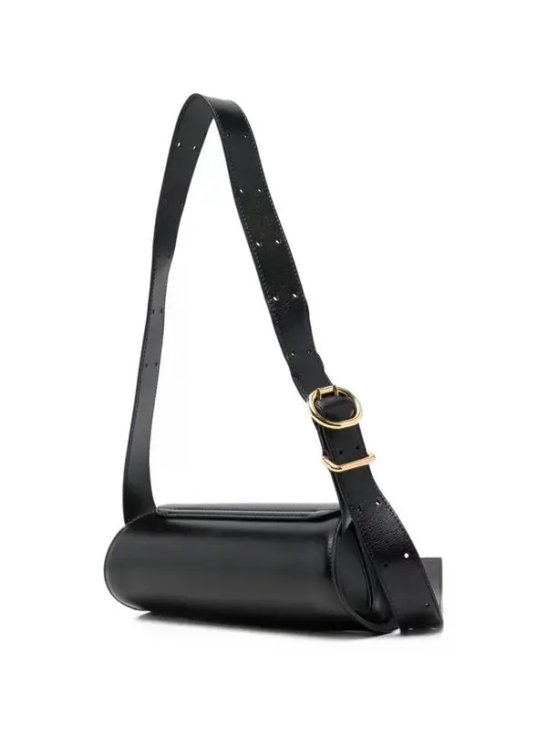 JIL SANDER Cannolo Shoulder Bag - Black