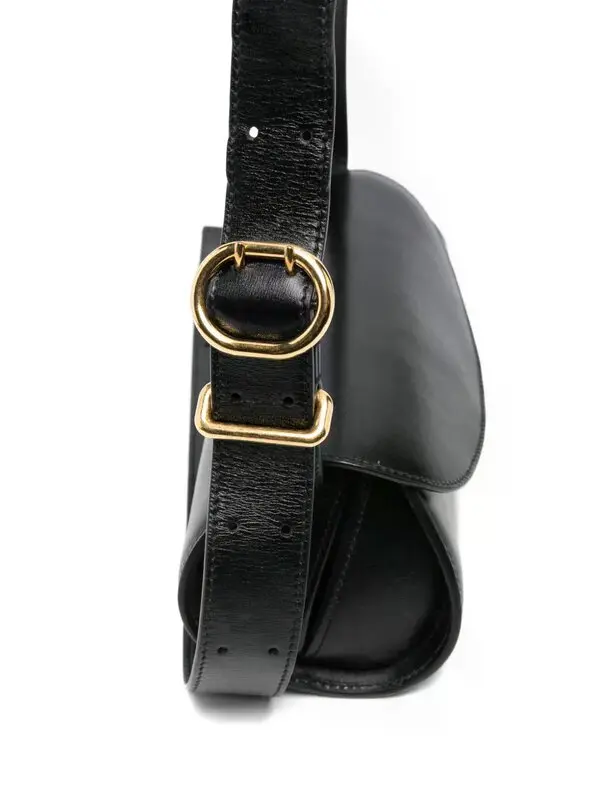 JIL SANDER Cannolo Shoulder Bag - Black