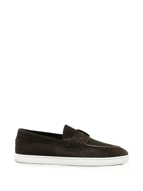 CHRISTIAN LOUBOUTIN Chambeliboat Appliqué Loafers - Brown