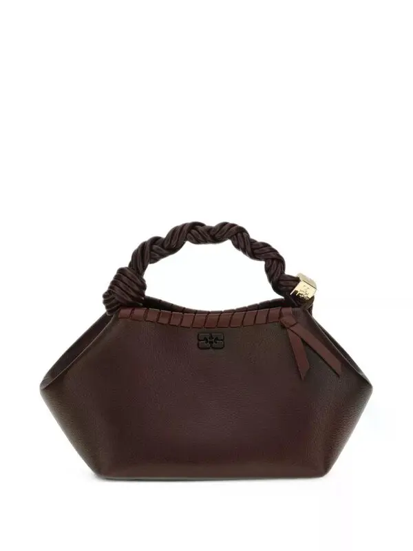 GANNI Logo-appliqué Tote Bag - Brown