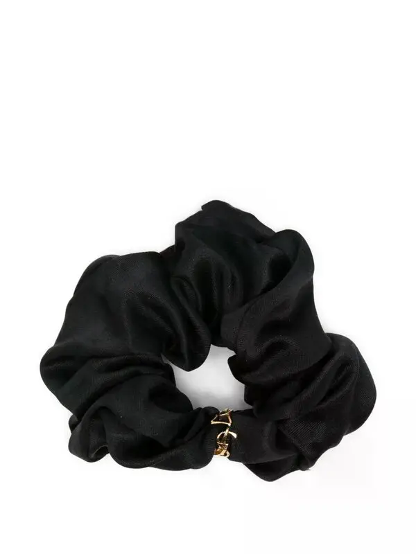 Saint Laurent Cassandre Silk Scrunchie - Black