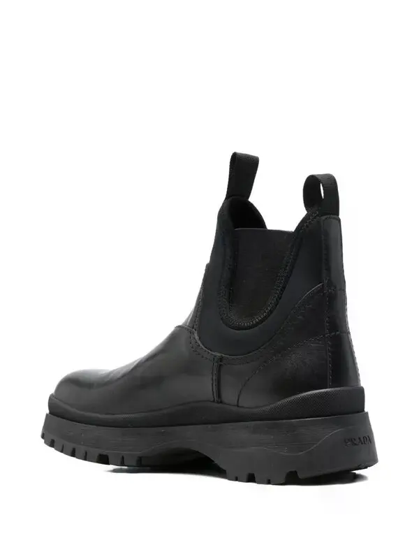 Prada Leather Chelsea Boots