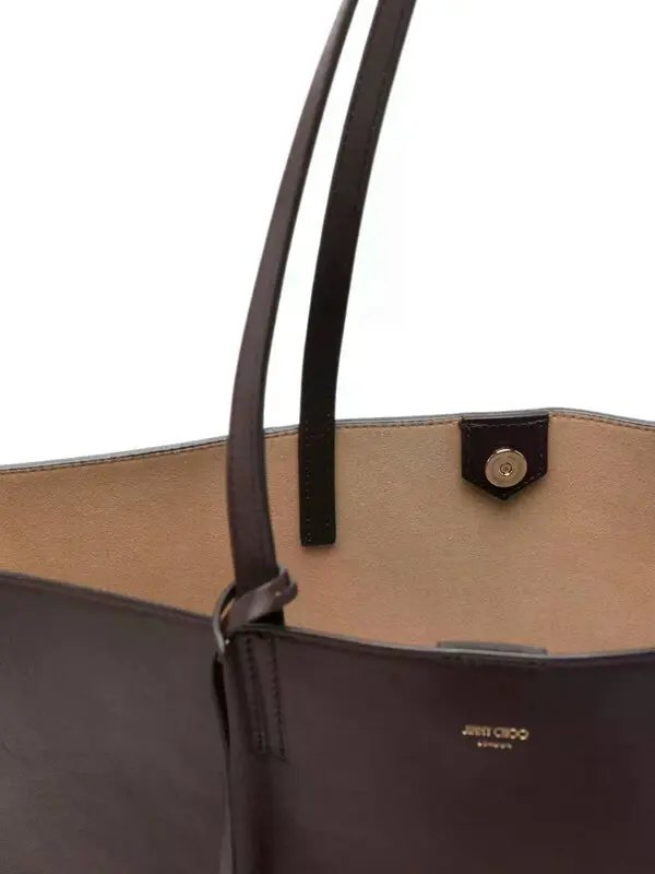 JIMMY CHOO Nine2five Leather Tote Bag