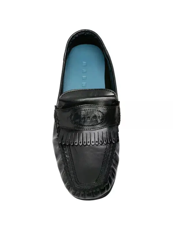 Marni Fringe-details Leather Loafers