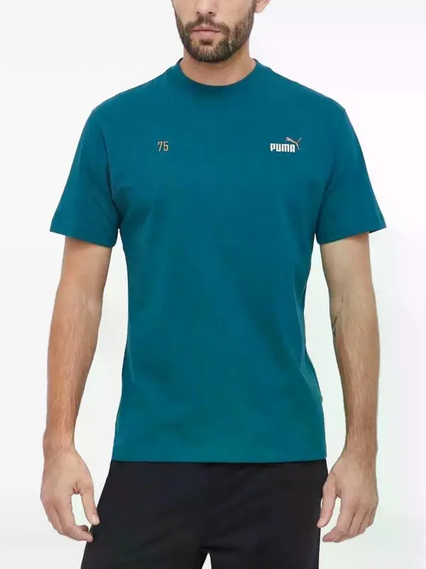 PUMA Logo-embroidered Graphic-print T-shirt