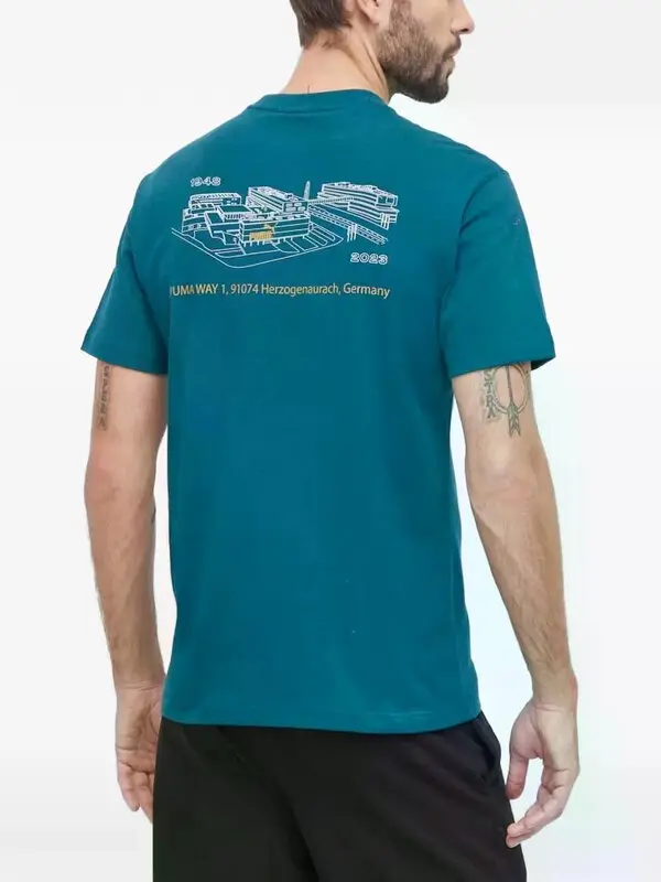 PUMA Logo-embroidered Graphic-print T-shirt