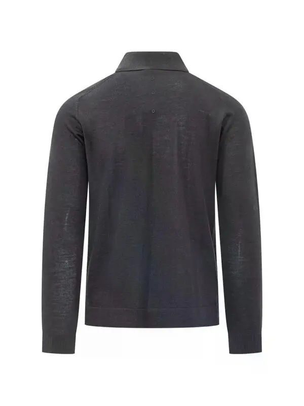 Premiata Wool And Silk Long-sleeve Polo Shirt