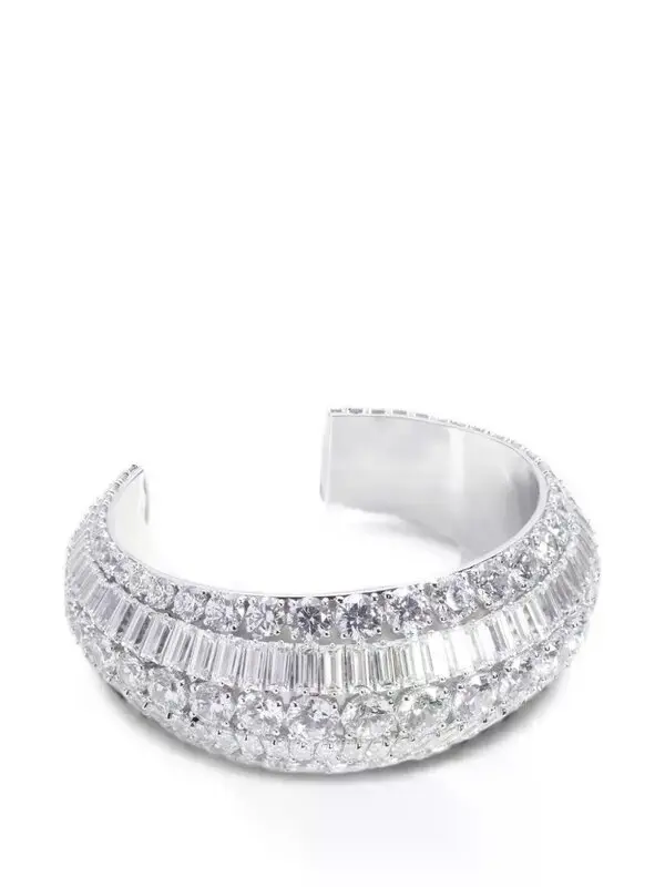 SWAROVSKI Hyperbola Crystal-embellished Cuff Bracelet - Silver