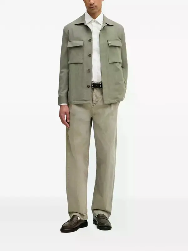 Michael Kors Logo-embroidered Button-down Shirt - White