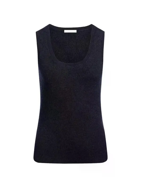 12 STOREEZ Ribbed Knit Wool Tank Top