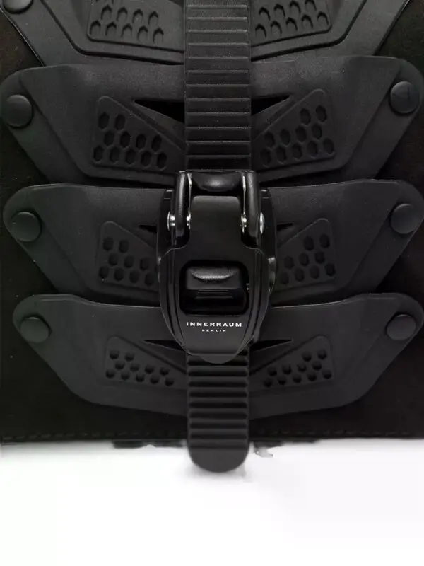 INNERRAUM Sculptural-overlay Suede Shoulder Bag