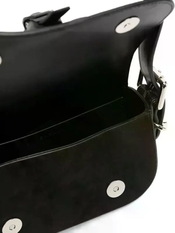INNERRAUM Sculptural-overlay Suede Shoulder Bag