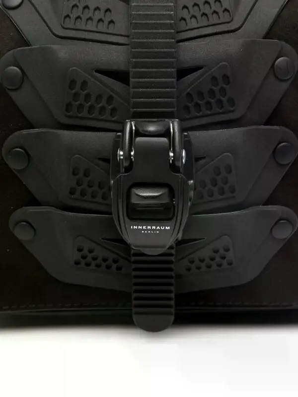 INNERRAUM Sculptural Overlay Suede Shoulder Bag