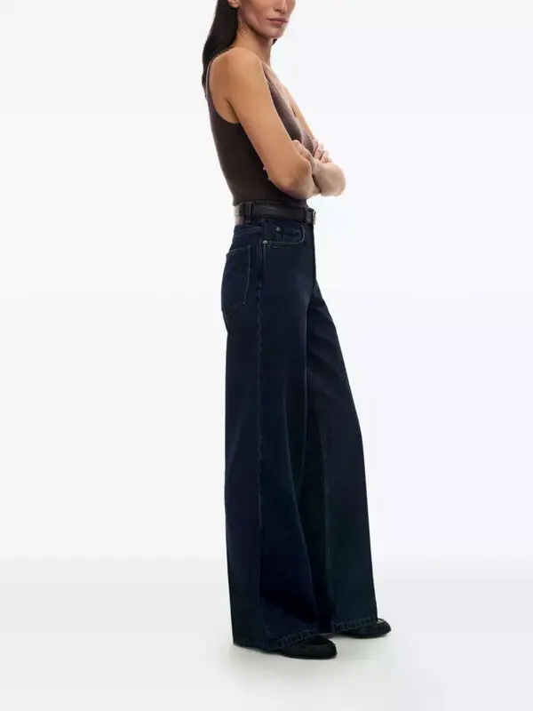 12 STOREEZ 415 Button-fastening Wide-leg Jeans