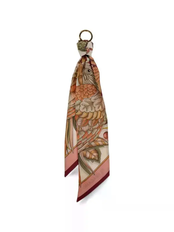 FERRAGAMO Parrot-print Scarf Keyring