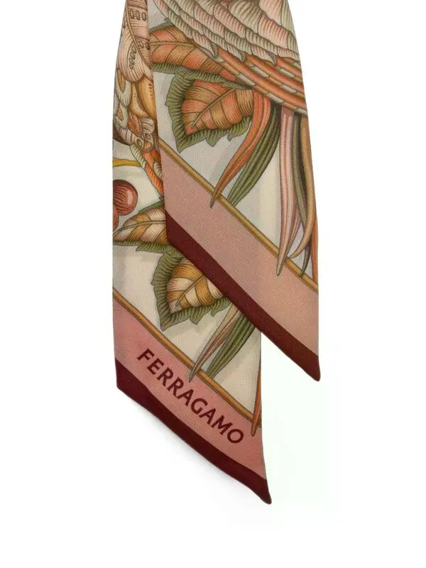 FERRAGAMO Parrot-print Scarf Keyring