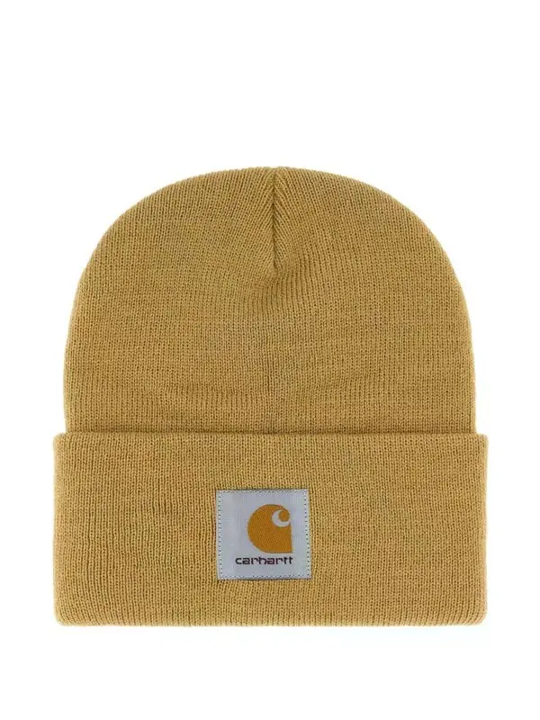 Carhartt Work In Progress Logo-patch Knit Beanie Hat - Neutrals