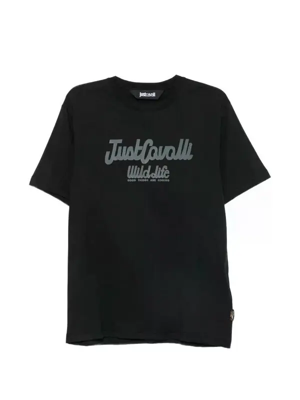Just Cavalli Logo-print Cotton T-shirt - Black