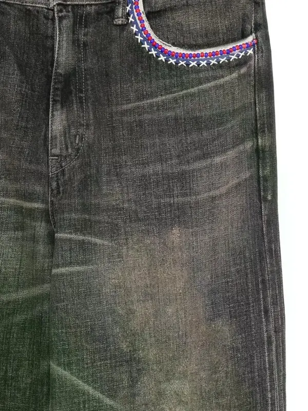 NEIGHBORHOOD Beaded Distressed Jeans