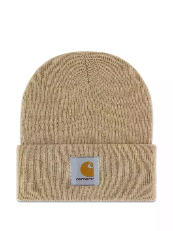Carhartt Work In Progress Https:cdn.media.amplience.net/i/carhartt_wip/i036962_2lp_xx-st-01?%24st%24=&fmt=auto&w=640&qlt=default Logo-patch Knit Beanie Hat - Neutrals