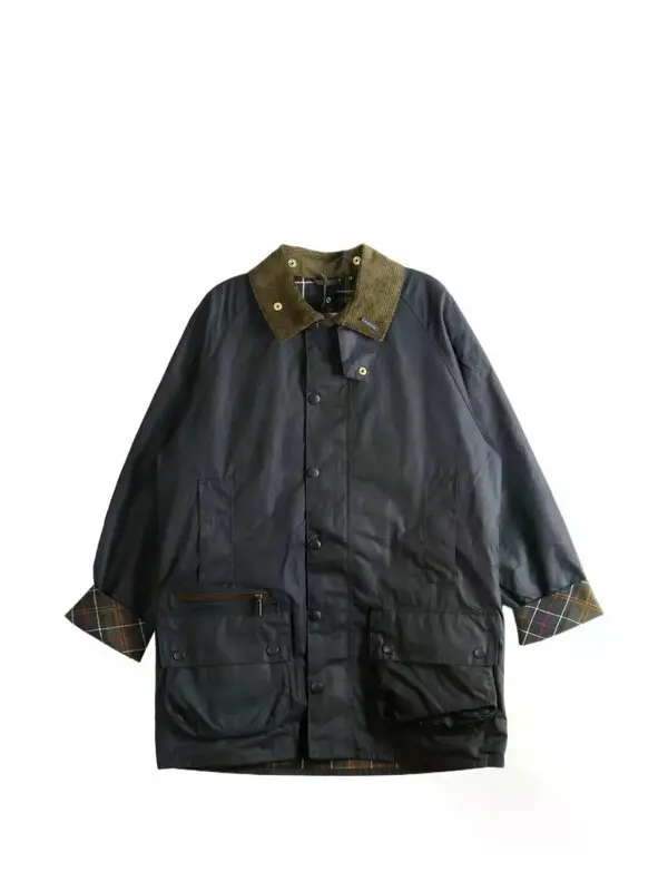 Barbour Beaufort Waxed Coat - Black
