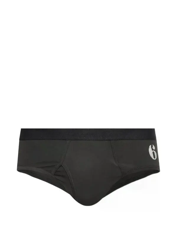 MAISON MARGIELA Logo-print Briefs - Grey