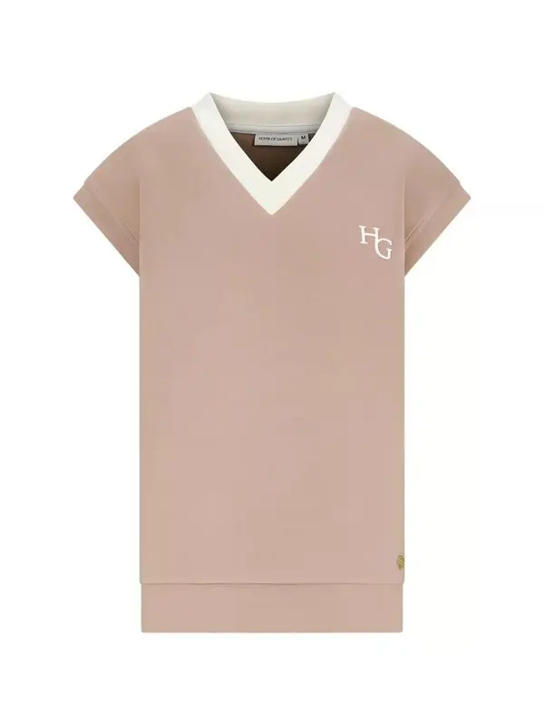 HOUSE OF GRAVITY Spencer Logo-embroidered V-neck Top