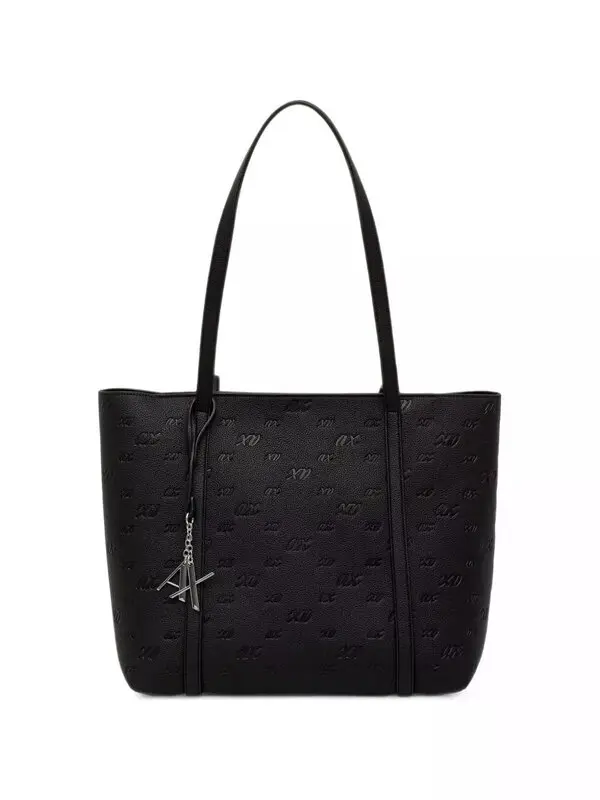 Armani Exchange Embossed Logo Tote Bag