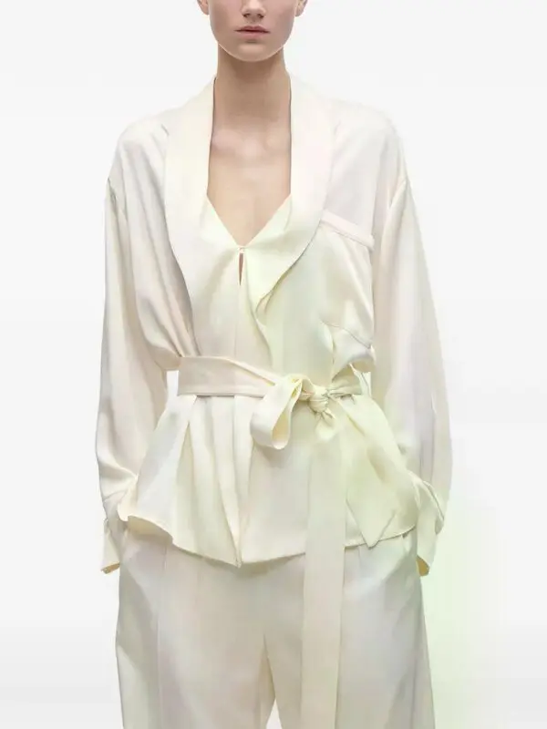 Victoria Beckham Alba Belted Blouse