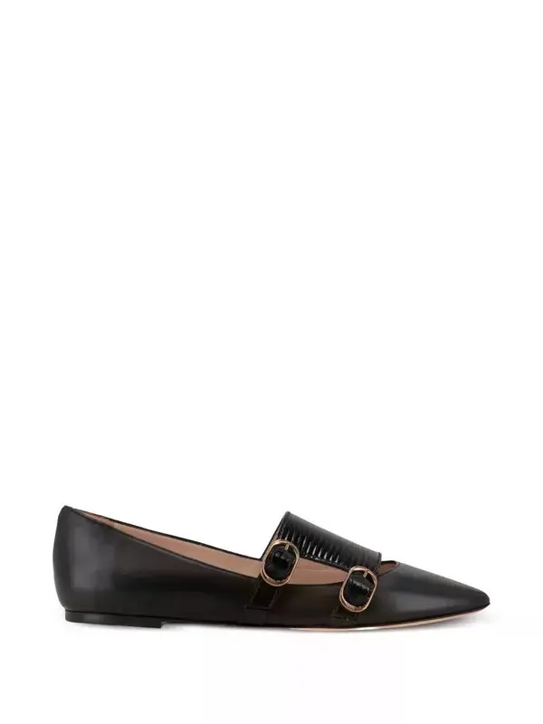 TOD'S Double-buckle Pointed-toe Pumps - Black