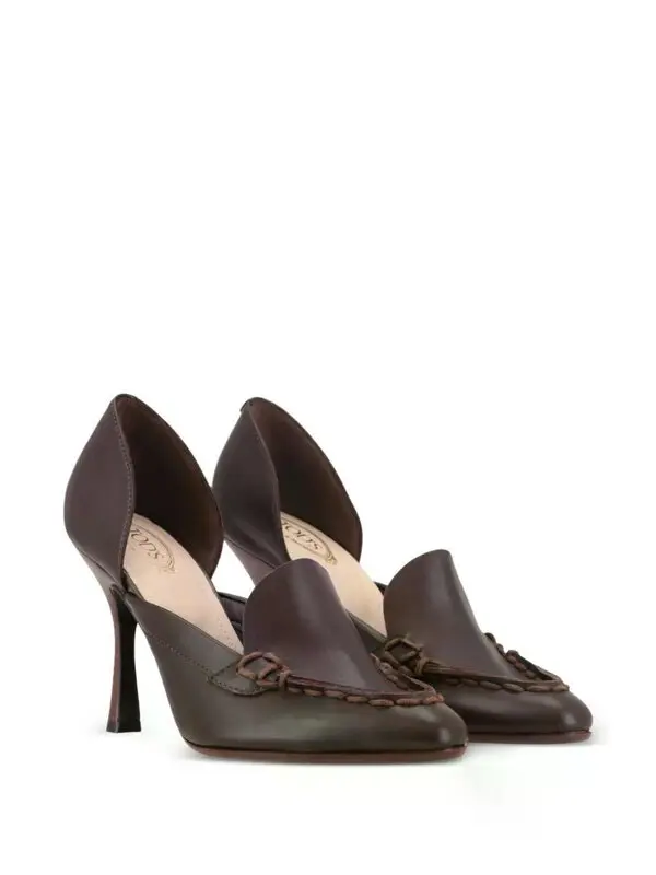 TOD'S Whipstitch-detail Heeled Pumps
