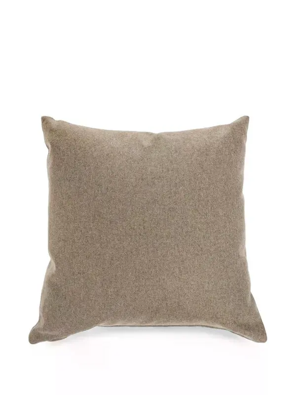 Etro Pegaso-embroidered Whipstitched Pillow - Brown