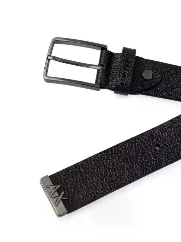 Armani Exchange Logo-plaque Grained Belt