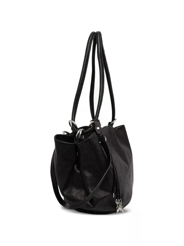 Patrizia Pepe Logo-print Leather Tote Bag