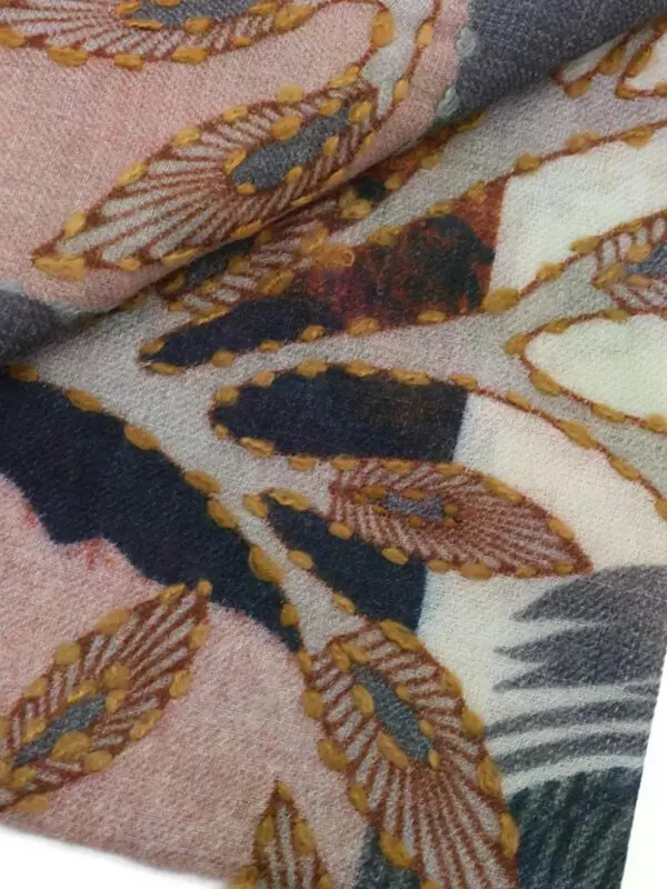Altea Embroidered Floral-print Scarf