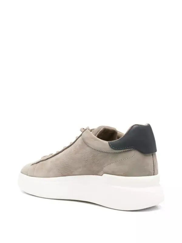 Hogan Suede "h" Logo Lace-up Sneakers - Neutrals