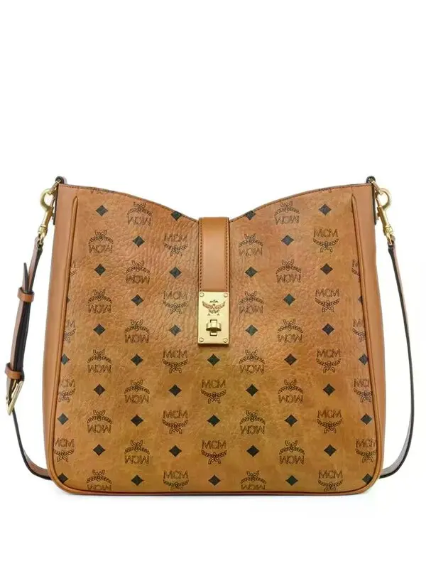 Mcm Large Tracy Shoulder Bag - Brown