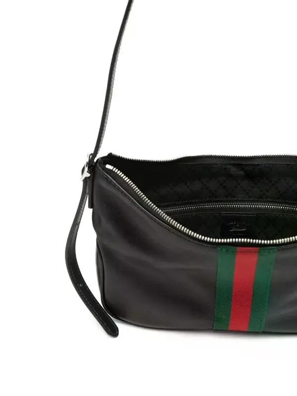 Gucci Small Lunetta Crossbody Bag With Web Stripe