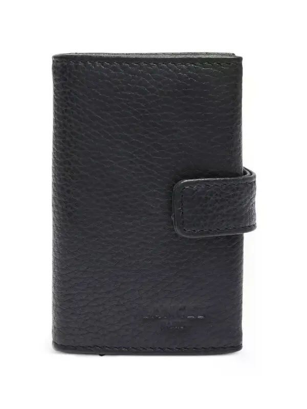 LANCEL Leon Grained Leather Cardholder - Black