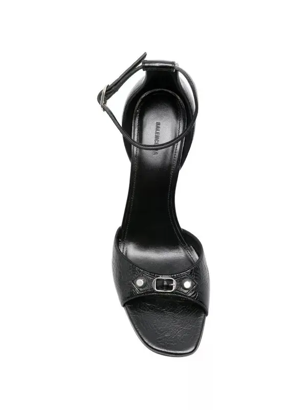 Balenciaga Lambskin Studded Uptown Ankle Strap Sandals