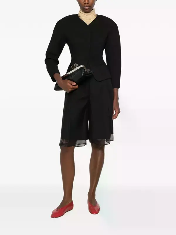 Jacquemus V-neck Long Sleeve Jacket - Black